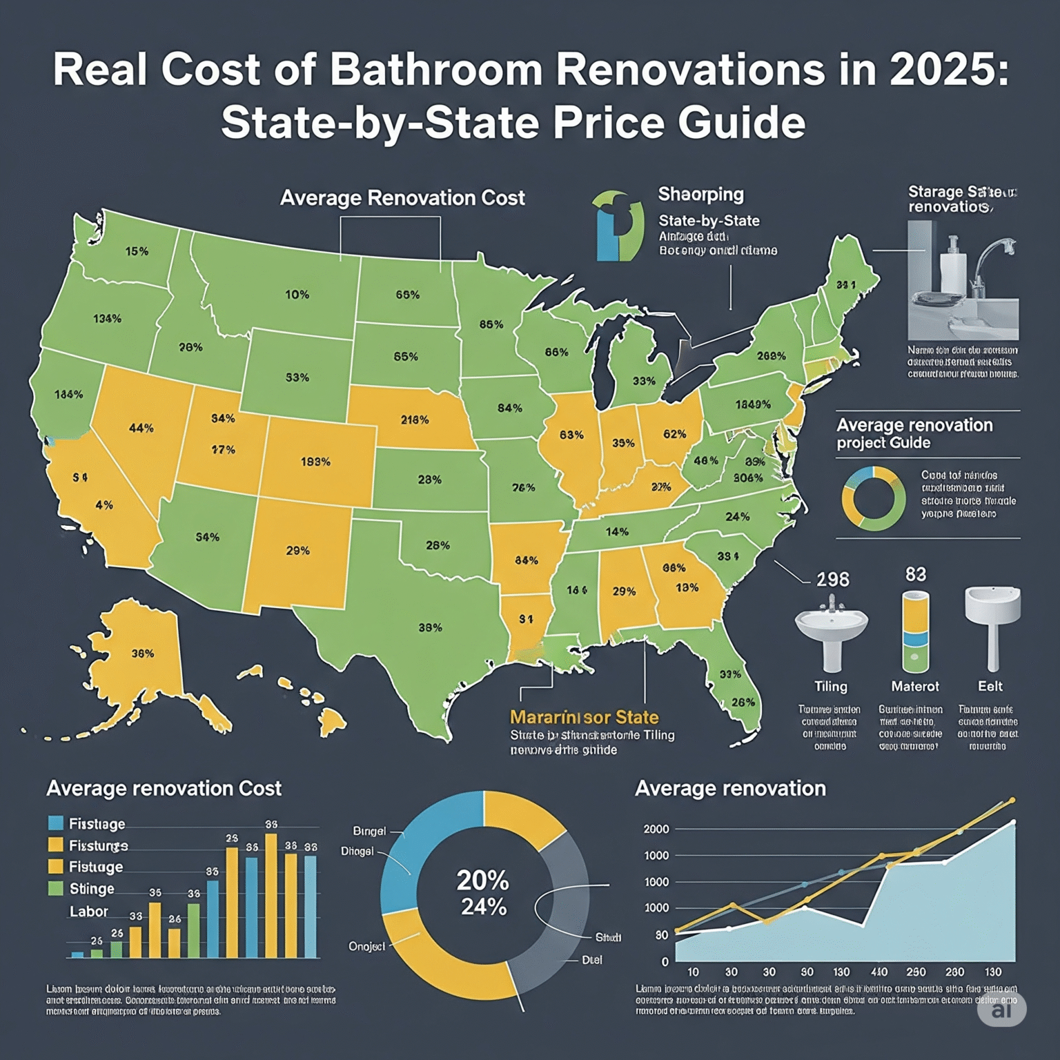 2025 Bathroom Renovation Costs by State