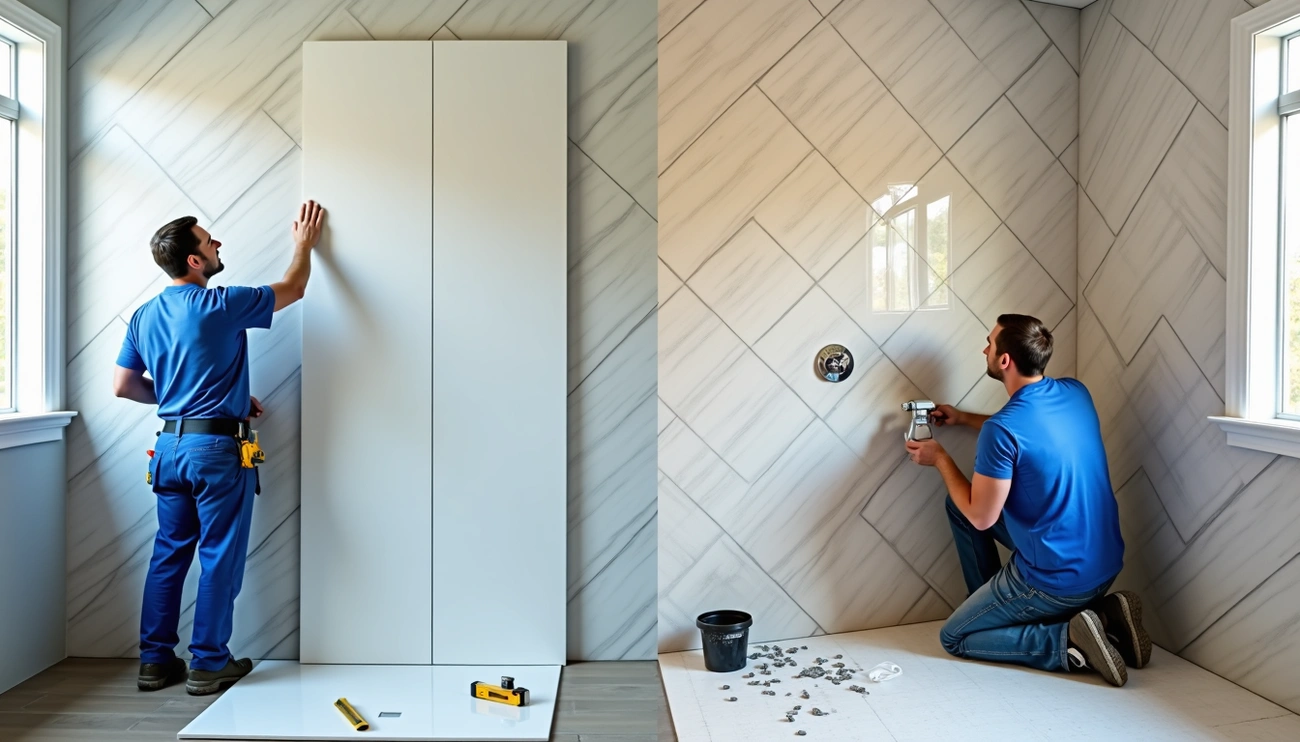 Shower Panels vs Tile Installation